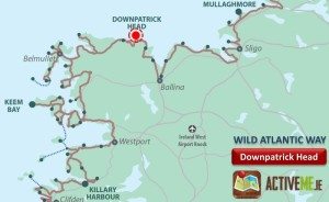 Downpatrick Head and Dún Briste Sea Stack, Ballycastle, Co. Mayo ...